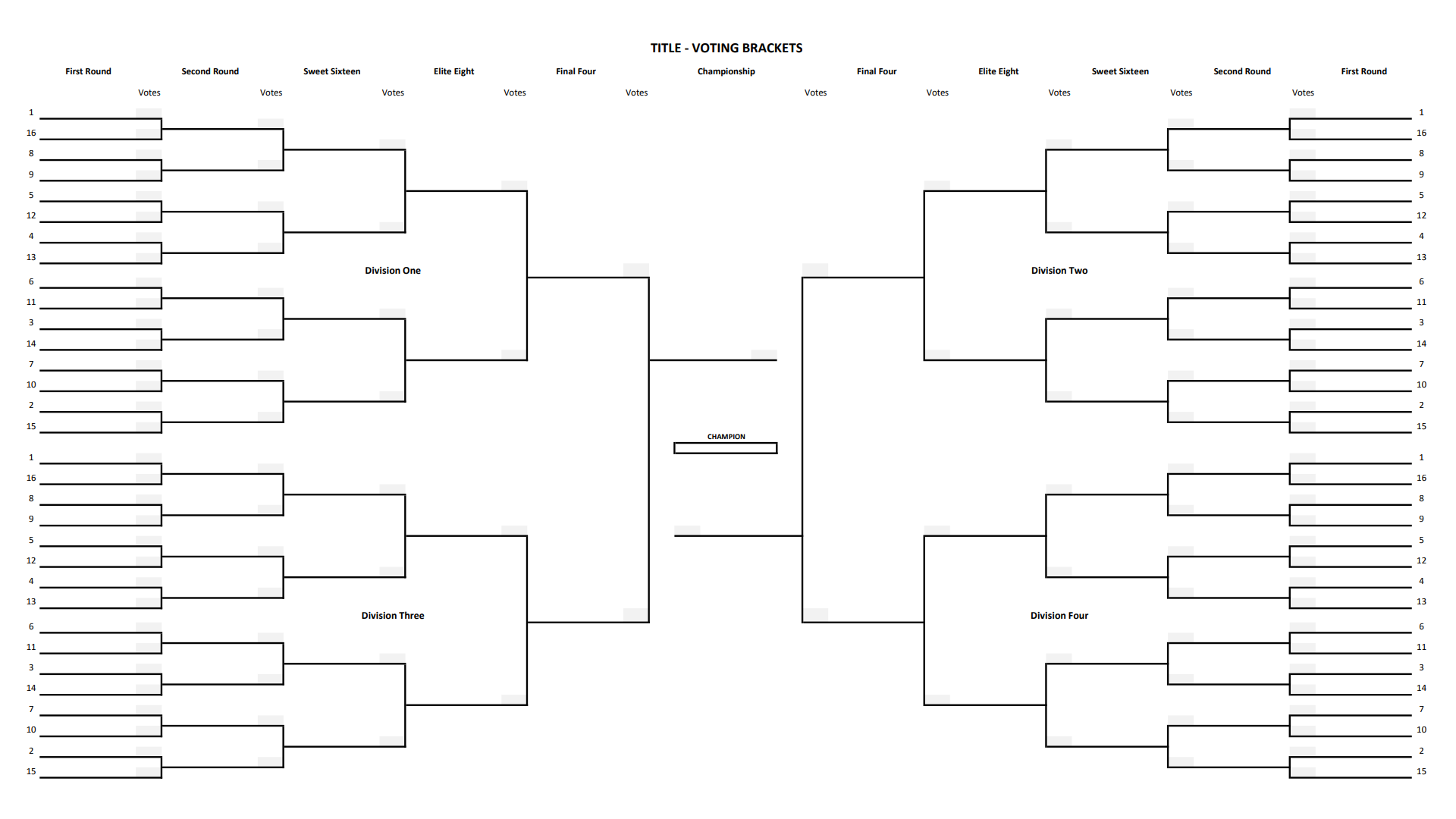 Voting Brackets Vote For Your Favorites In A Bracket style Contest Voting Brackets Vote For Your Favorites In A Bracket style Contest